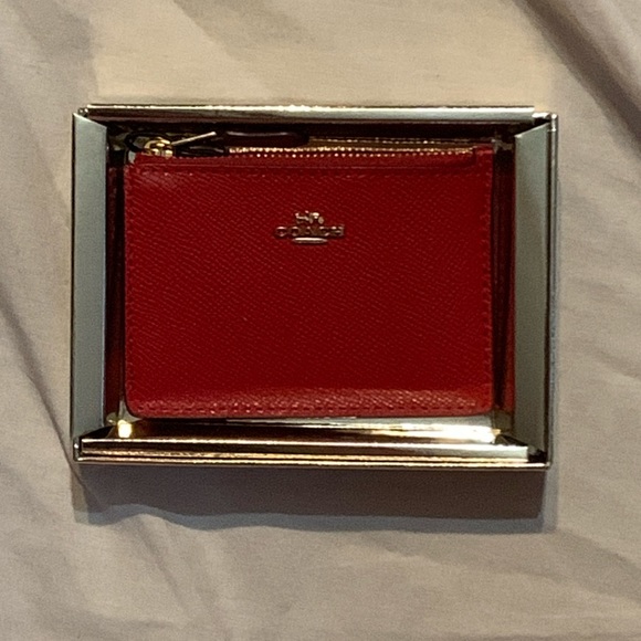 Coach | Accessories | Nib Coach Crossgrain Leather Mini Id Card Case ...